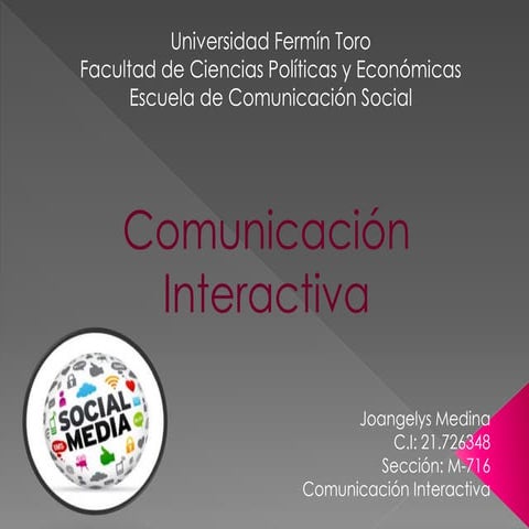 Comunicación interactiva Universidad Fermin Toro | PPTX