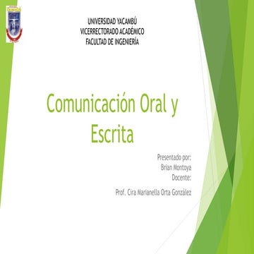 Comunicacion Oral Y Escrita | PPTX