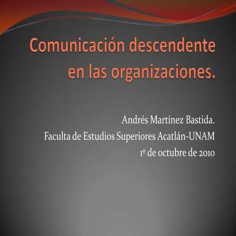 Comunicacion descendente | PPTX
