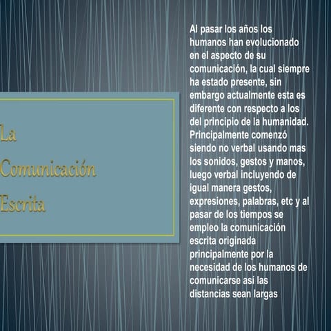 Comunicacion escrita | PPTX