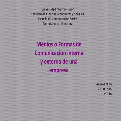 Comunicación externa | PPTX