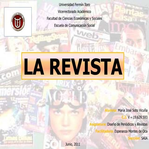 Comunicacion social. diseño de revistas y periodicos. mapa conceptual. la revista | PPTX