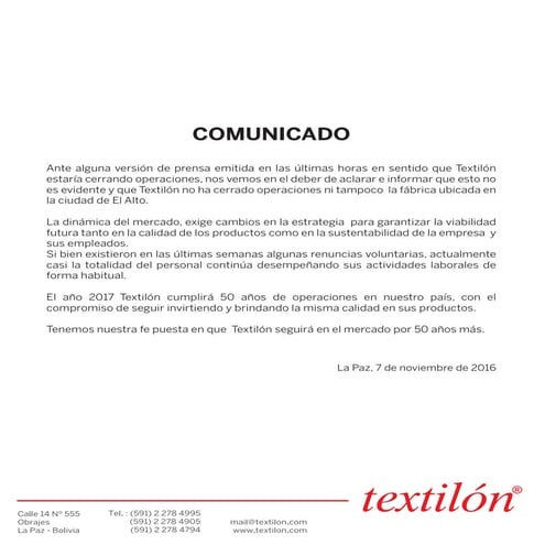 Comunicado | PDF