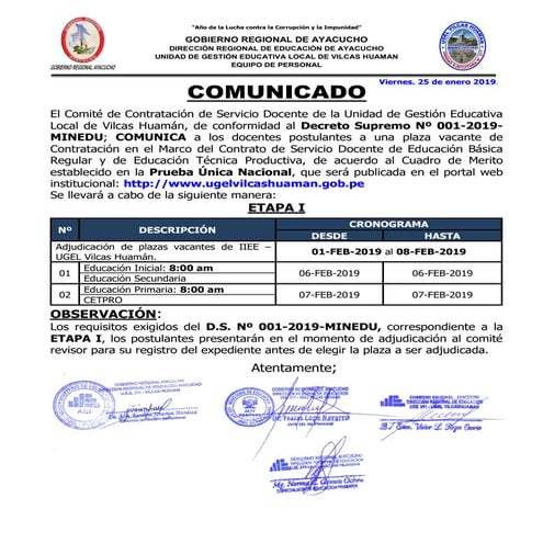 COMUNICADO | PDF