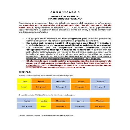 Comunicado 3 pf | PDF