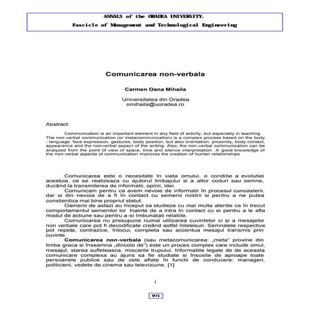 Comunicare non verbala | PDF