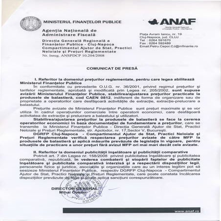Comunicat ANAF | PDF