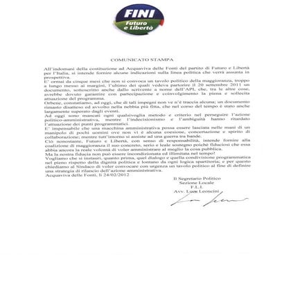 Comunicato stampa | PDF