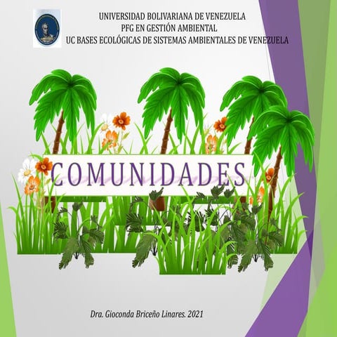 Las comunidades ecológicas: sus características y descripción | PDF
