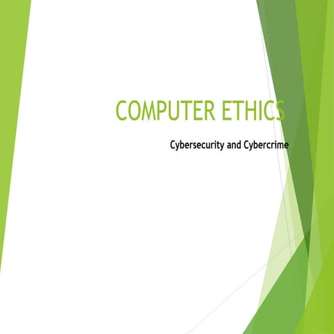 GENERAL COMUTER AND ORGANISATIONS ETHICS | PPT