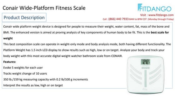 Conair weight watch body fat scale | PPT
