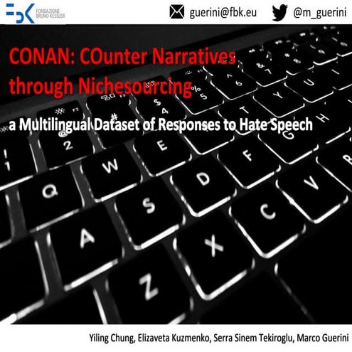 CONAN: a Multilingual Dataset of Responses to Fight Hate Speech | PDF