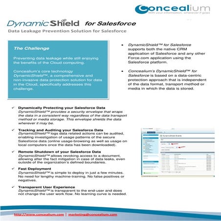 Concealium's dynamic shield for sf | PDF