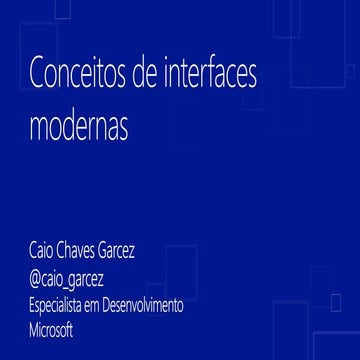 Conceitos interfaces modernas | PPTX