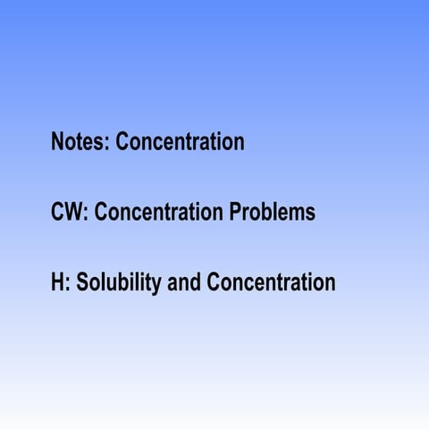 concentration | PPT