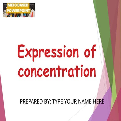 Methods of expressing concentration | PDF