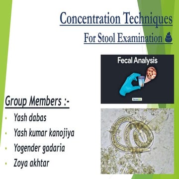 Concentration Techniques for stool examination .pptx