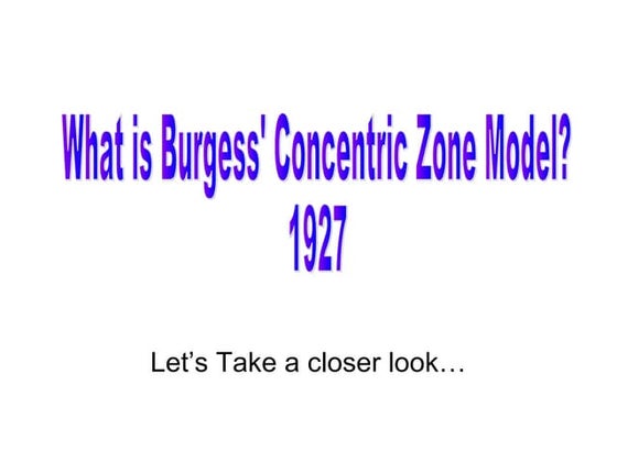 CONCENTRIC ZONE THEORY | PDF | Developmental Sites | Real Estate