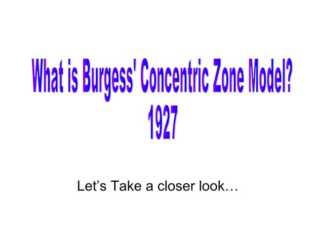 CONCENTRIC ZONE THEORY | PDF