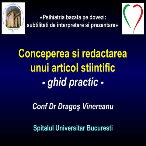 Conceperea Si Redactarea Art Stiintifice | PPT