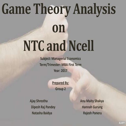 Game Theory Analysis on NTC and Ncell | PPTX