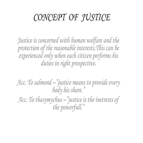 Power Point Presentation on the Concept of Justice | PPT