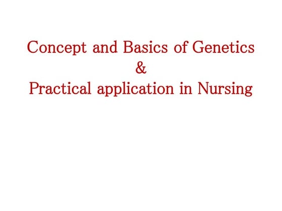 Introduction to Genetics | PPT