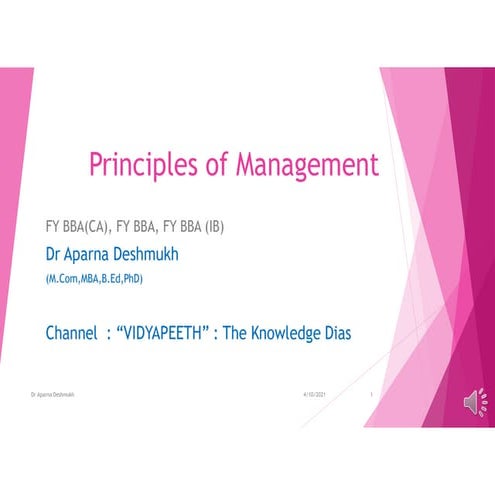 Concept and characteristics of management | PDF