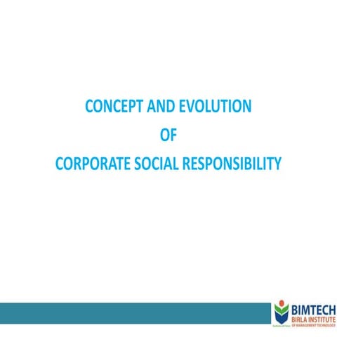 Concept and evolution of csr f inal2 | PPT