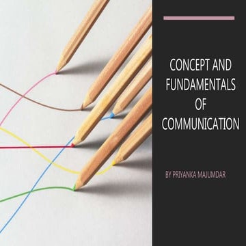 Concept and fundamentals of communication | PPT