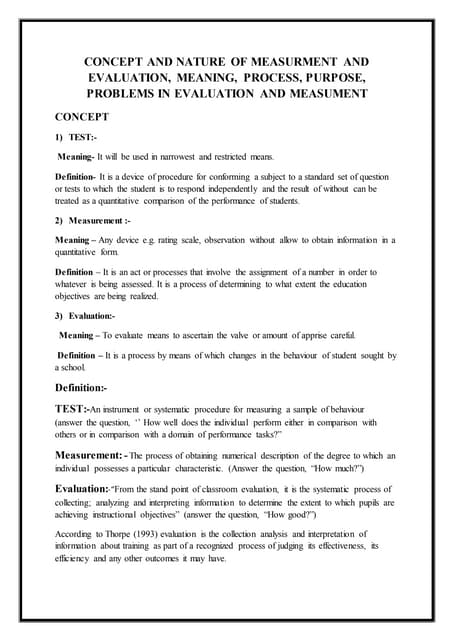 Type and classification of test | PDF | Science