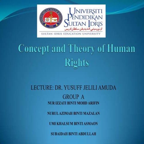 Concept and theory of human right 1 | PPTX