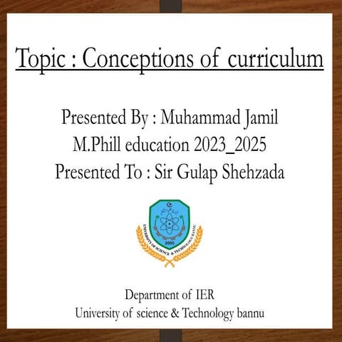 conceptions of curriculum.jamil.ppt