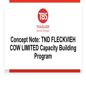 Concept Note- TND FLECKVIEH COW LIMITED Capacity Building Program.ppt