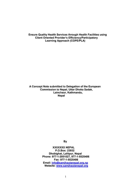 USAID Concept Paper Application | PDF