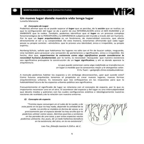 CONCEPTO DE LUGAR MF2.pdf MORFOLOGIA II FAU | PDF