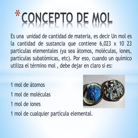 Concepto de mol | PPTX