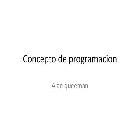 Concepto de programacion | PPTX