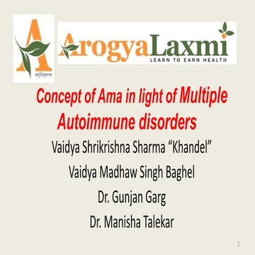 Concept of ama in light of multiple autoimmune disorders by Prof. S.K ...