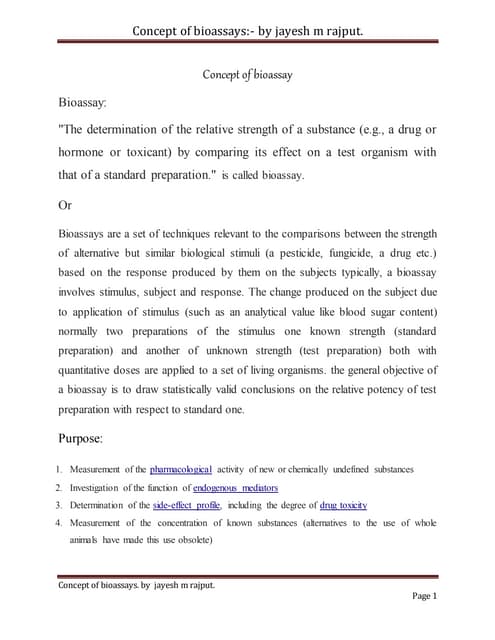 Bioassay | PPTX