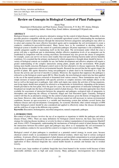 Biological control | PPT | Gardening | Home & Garden