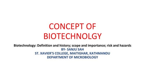 History of Biotechnology | PPT