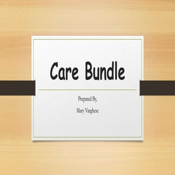 Concept of Care Bundle in Healthcare.pptx