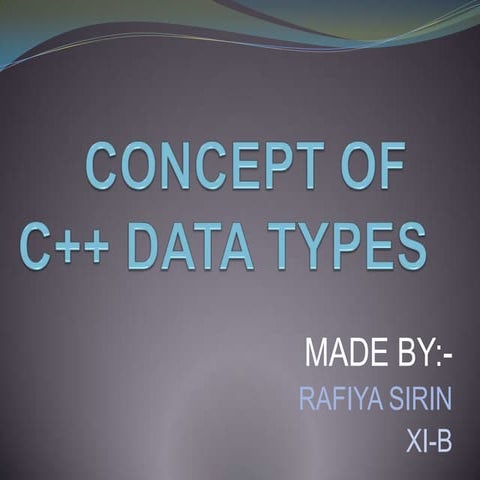 C++ data types