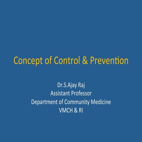 Concept of control and prevention | PDF