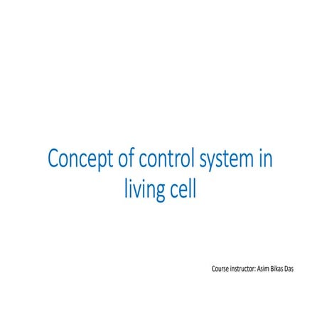 Concept of control system in cell. is thedjejekekek | PDF