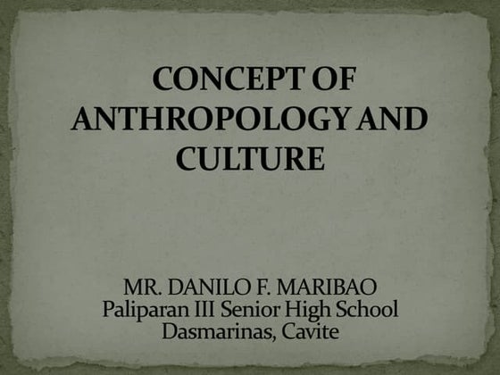 Research methods in anthropology | PPT