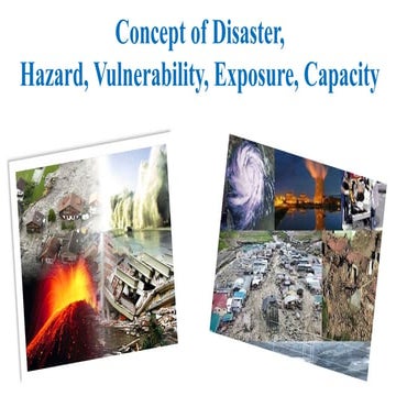 Concept of disaster, hazard, vulnerability, exposure, capacity | PPTX