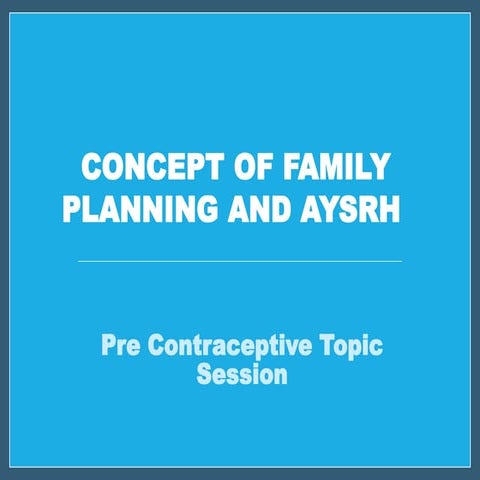 Concept of family planning | PPT