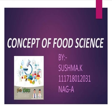 Concept of food science | PPTX